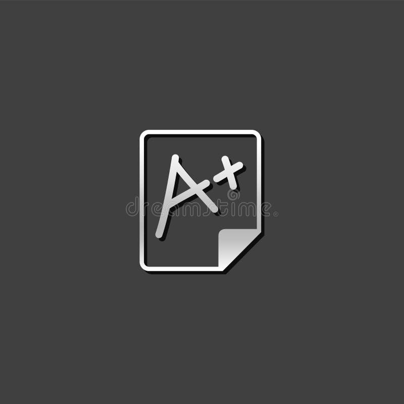 Metallic Icon - Exam Result Stock Vector - Illustration of icon ...