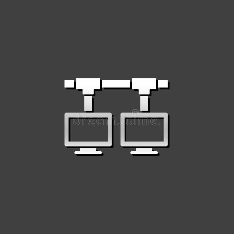 Metallic Icon - Local Area Network Stock Vector - Illustration of ...