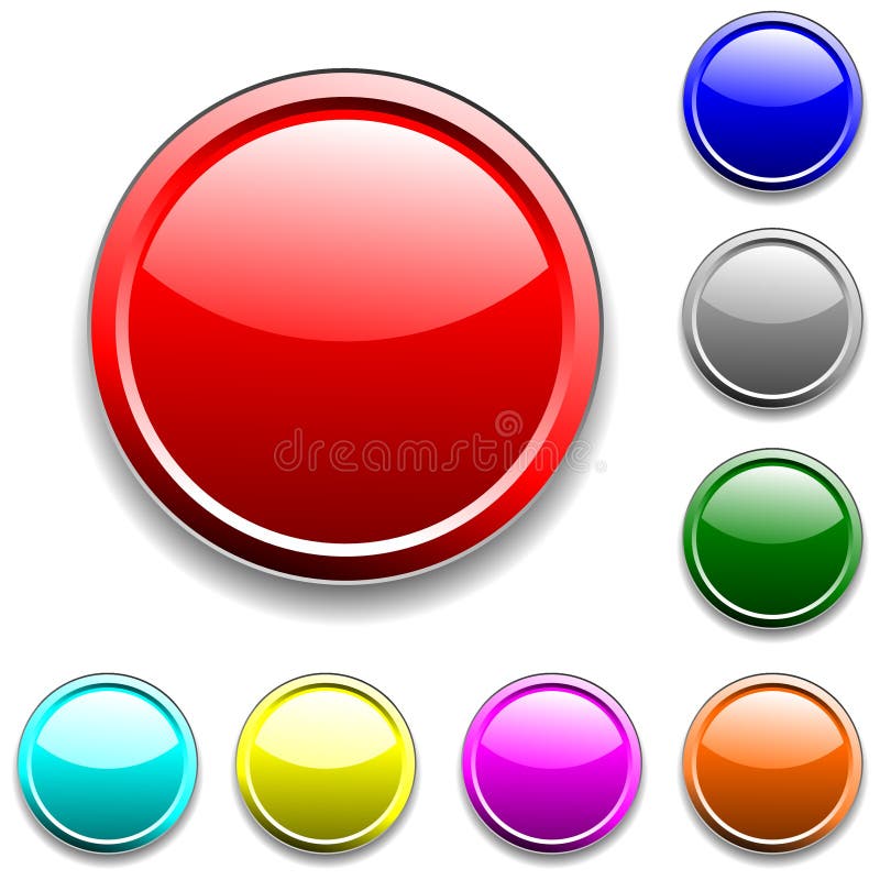 4 Classy Red Buttons stock vector. Illustration of glossy - 2896413