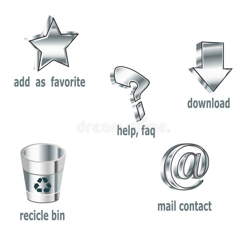 Metallic Icons-set 1 Picture. Image: 9865589