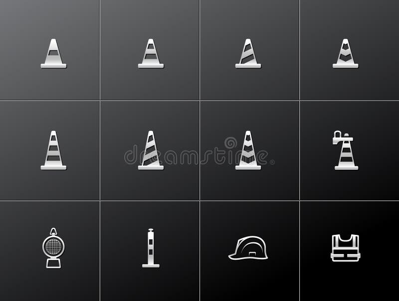 Metallic Icons - Traffic Warning Sign Stock Vector - Illustration of ...