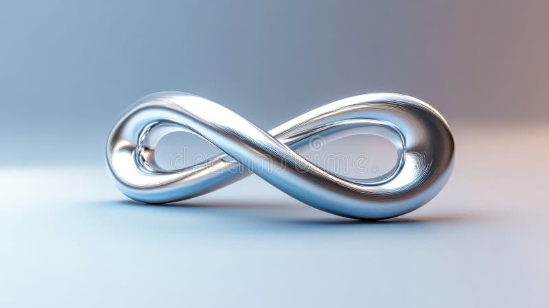 Infinity Symbol Looping Continuously on Blue Background Stock ...