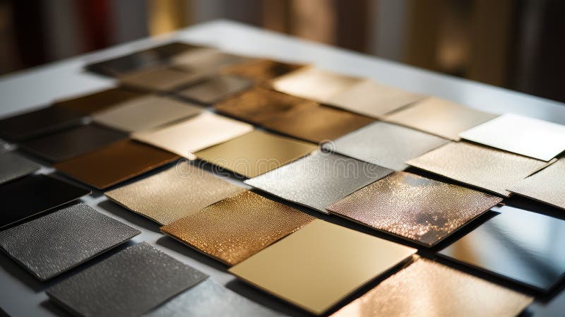 Metallic Interior Design Paint Samples Stock Illustration ...