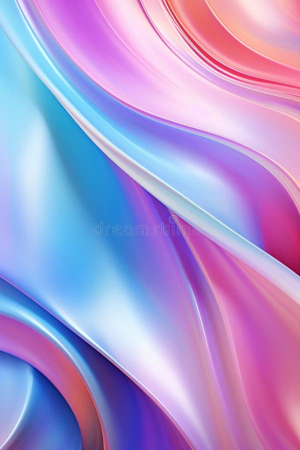 Metallic Iridescent Abstract Pastel Colored Liquid Background. Stock ...