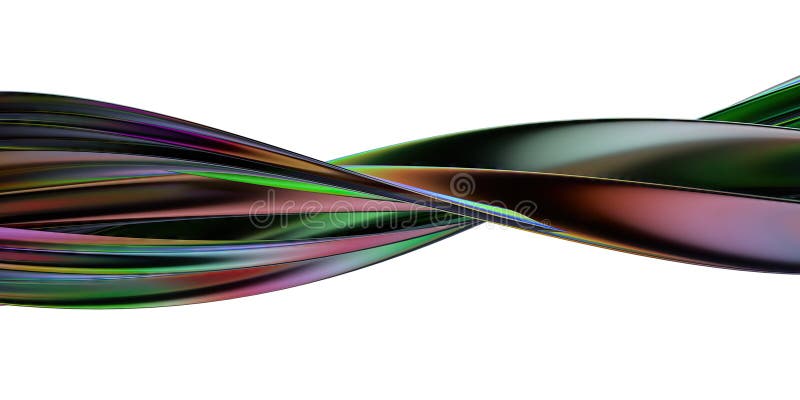 Metallic Iridescent Isolated Sharp Flowing Fabric-like Soft Metal ...