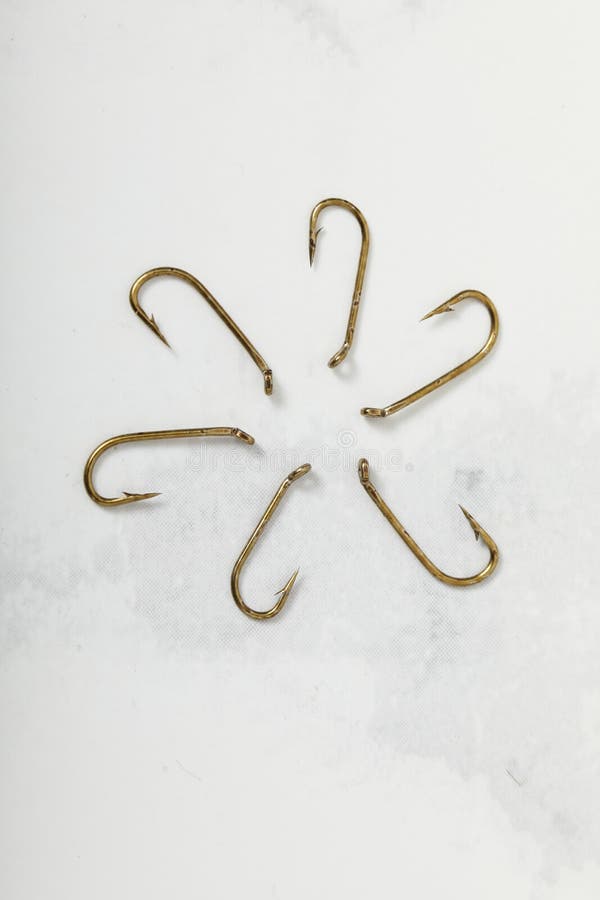 Metallic Isolated Macro Hook Steel Fishhook Pile Stock Image - Image of ...