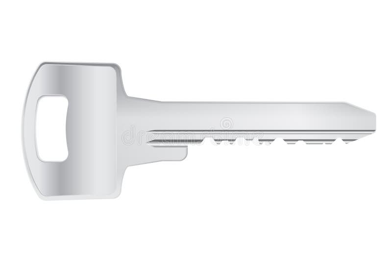 Metallic key stock vector. Illustration of single, isolated - 131736906