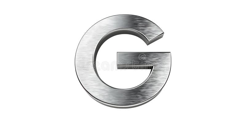 Metallic Letter G. Symbol of Technology and Modern Design Isolated on ...