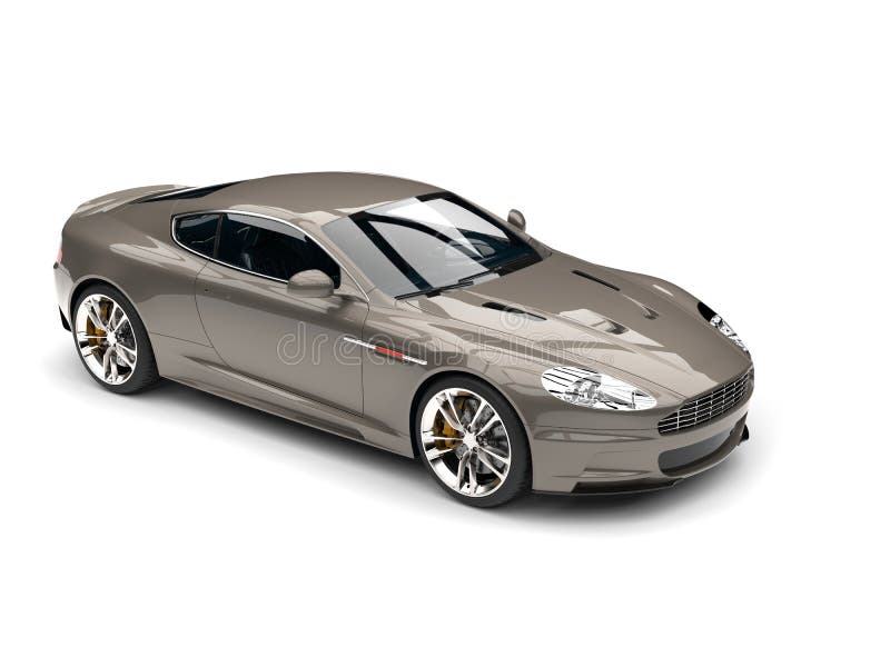 Metallic Light Brown Modern Sports Luxury Car Stock Illustration ...