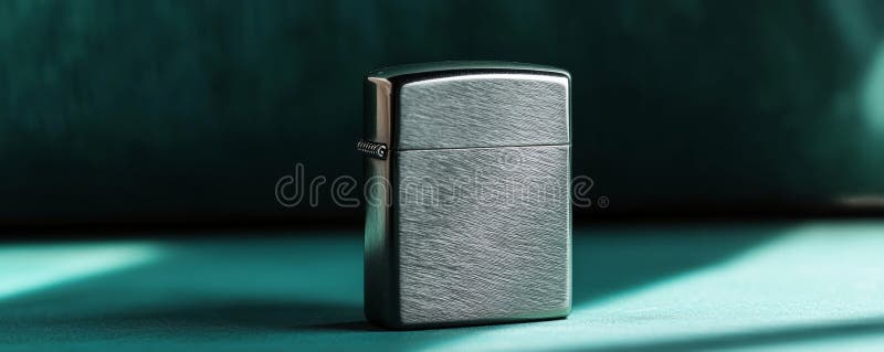 Metallic Lighter on Teal Background, Sleek Design. Modern Lifestyle and ...