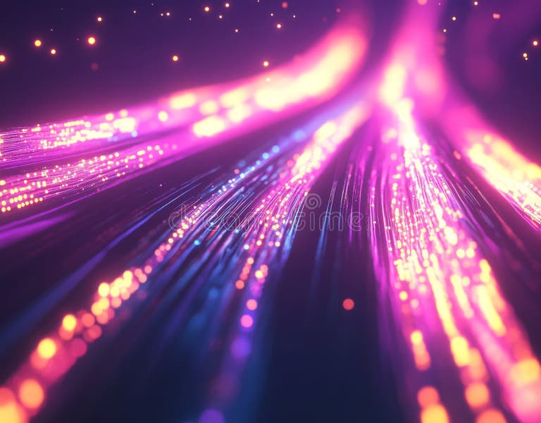 Metallic Lines that Flow in a Dynamic Wave Merge with Warm Hues To ...