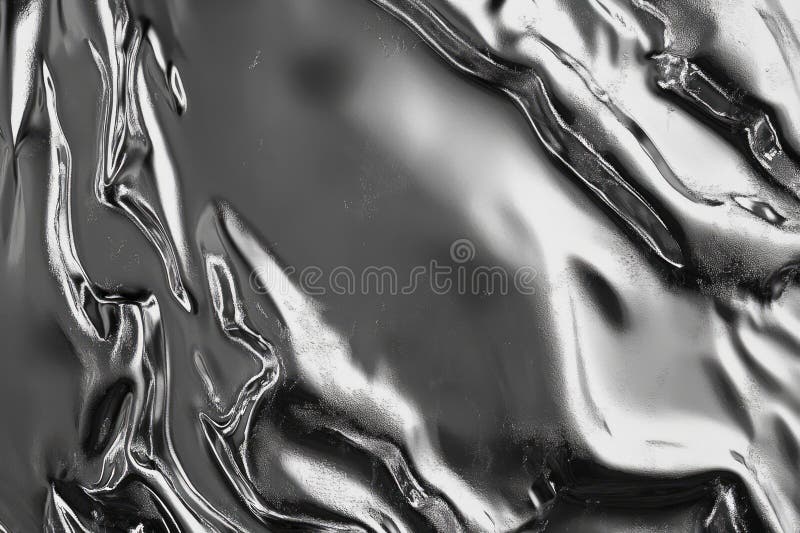 Metallic Liquid Abstract Surface with Ripple Effect. AI Generated Stock ...