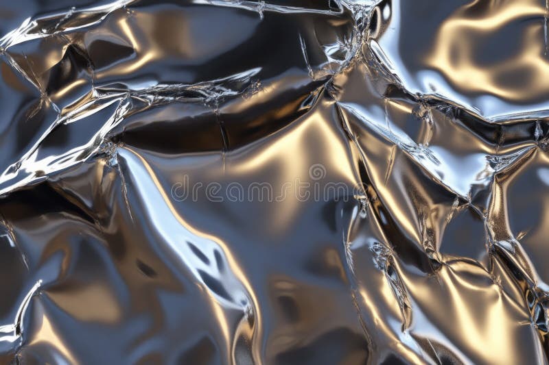 Metallic Liquid Abstract Surface with Ripple Effect. AI Generated Stock ...