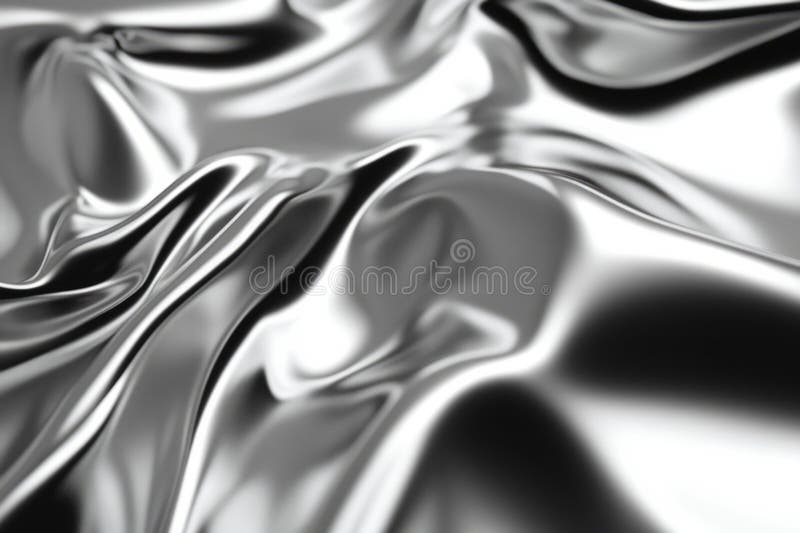 Metallic Liquid Abstract Surface with Ripple Effect. AI Generated Stock ...