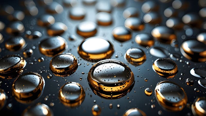 Metallic Liquid Drops Forming Geometric Patterns on a Reflective ...