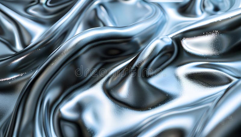 Metallic Liquid Flowing, Matte Light Gray Colored Gradient Liquid Stock ...