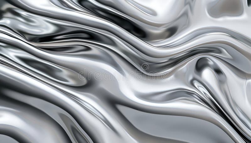 Metallic Liquid Flowing, Matte Light Gray Colored Gradient Liquid Stock ...