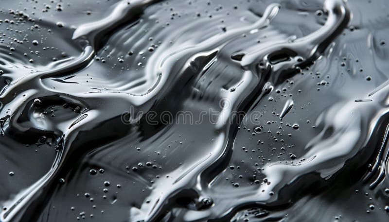 Metallic Liquid Flowing, Matte Light Gray Colored Gradient Liquid Stock ...