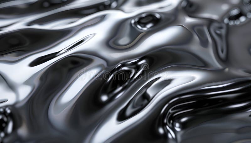 Metallic Liquid Flowing, Matte Light Gray Colored Gradient Liquid Stock ...