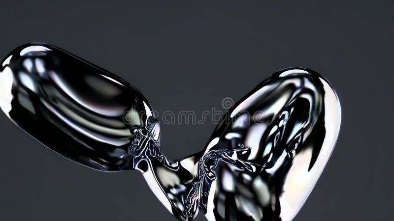 Metallic Liquid Motion Footage Showcasing Fluid Dynamics and Reflection ...