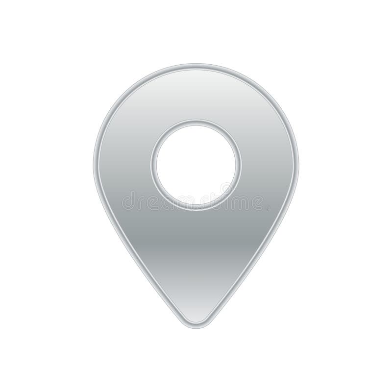 Metallic Location Marker Icon with Gradient Design Reflects Modern ...