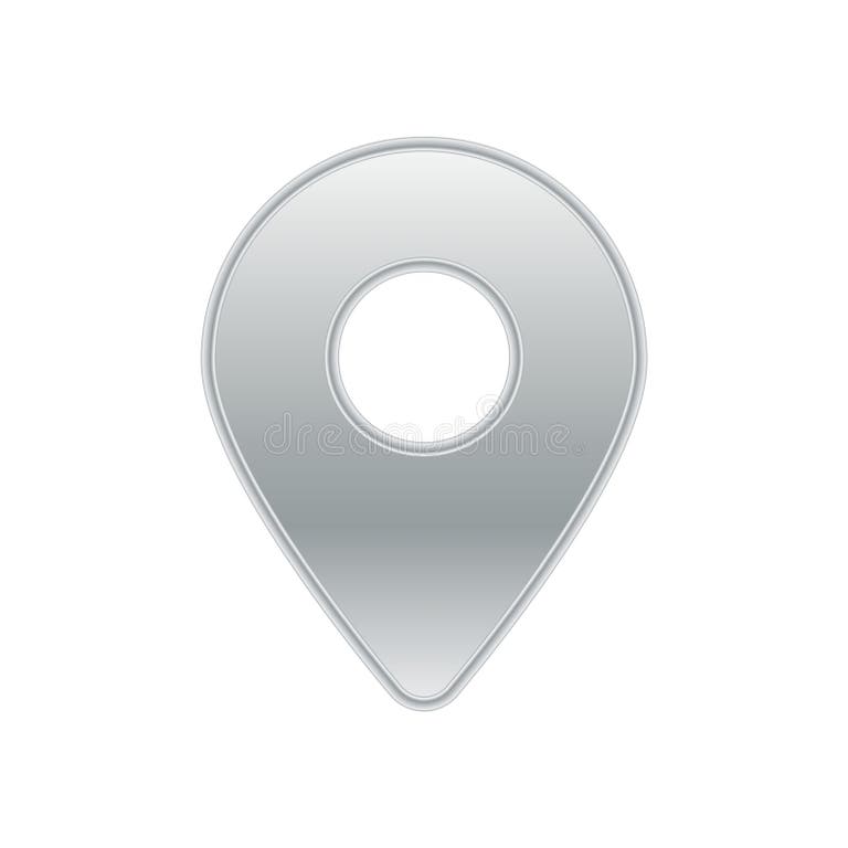 Metallic Location Marker Icon with Gradient Design Reflects Modern ...