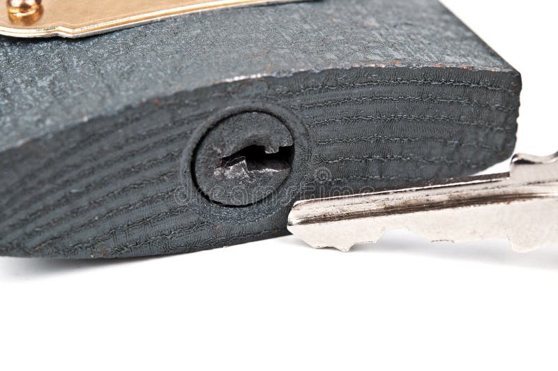 Metallic lock and key stock photo. Image of object, close - 21552696