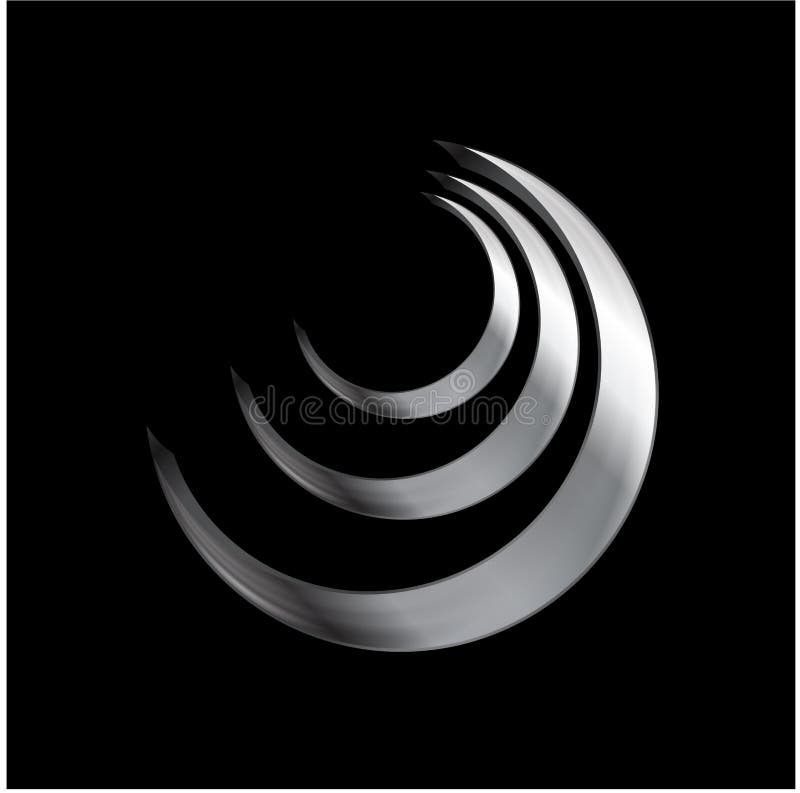 Metallic logo element stock vector. Illustration of abstract - 43907342