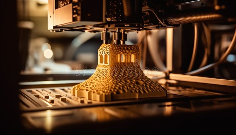 Metallic Machinery Making Computer Chips in a Factory Generated by AI ...