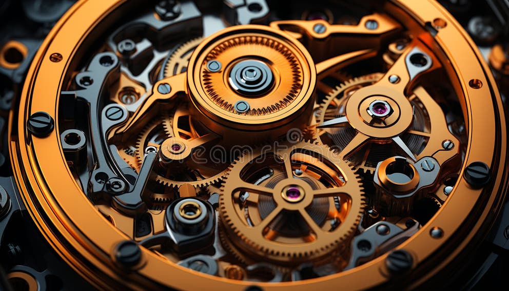 Metallic Machinery Turning in a Circle, Teamwork Ensures Accuracy ...