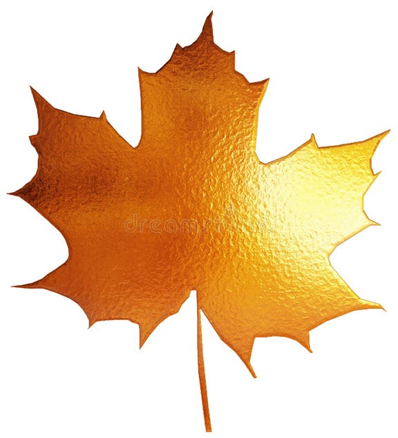 Metallic maple leaf stock illustration. Illustration of metal - 9665291