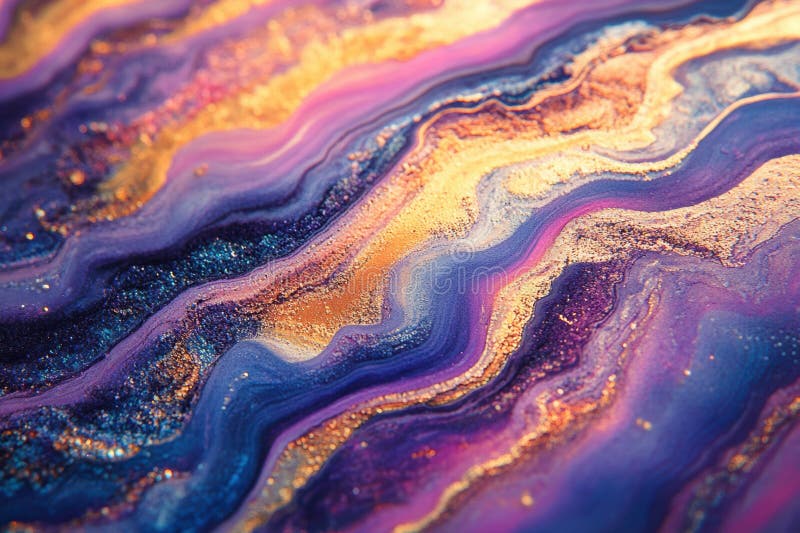 Metallic Melt Art, Mesmerizing Holographic Design with Blending ...