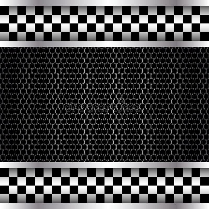Metallic Mesh Checkered Banner Design Stock Vector - Illustration of ...