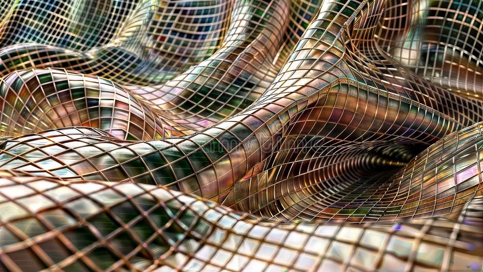 Metallic Mesh Design: Complex Web for Visually Dynamic & Tech-Inspired ...