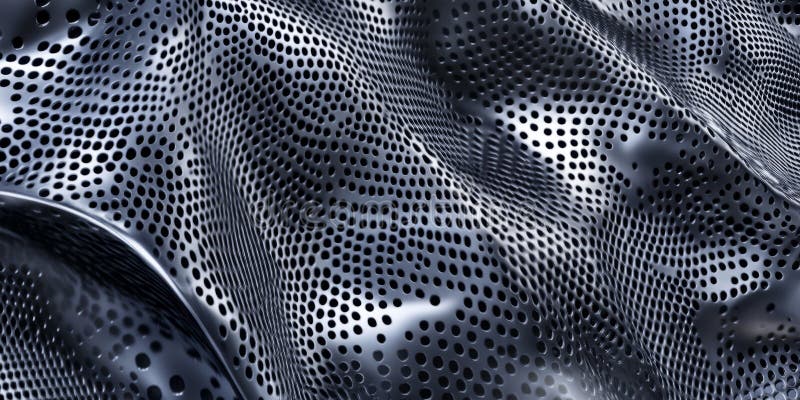 Metallic Mesh Pattern Shiny Silver Highlights Woven Metal Background ...