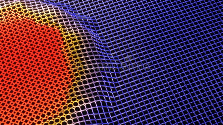 Metallic Mesh Surface Featuring Dynamic Gradient Transition from Red ...
