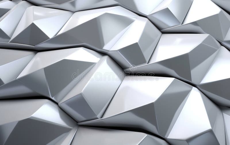 Metallic Metal Futuristic Pattern White Background. Generative AI Stock ...