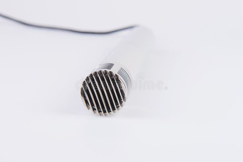 Metallic Microphone stock image. Image of simplicity - 66453595
