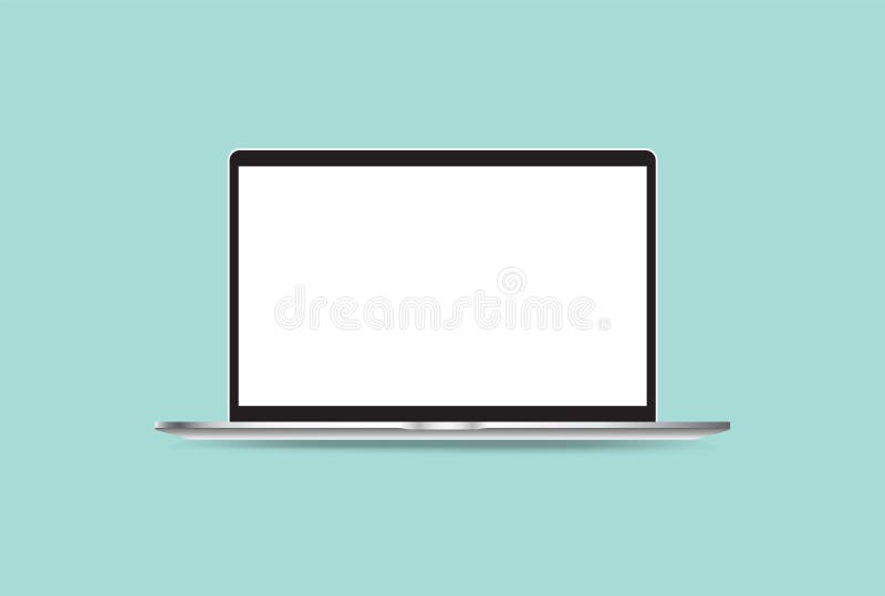 Metallic Modern Laptop Slim Bezels Illustration Computer Display ...