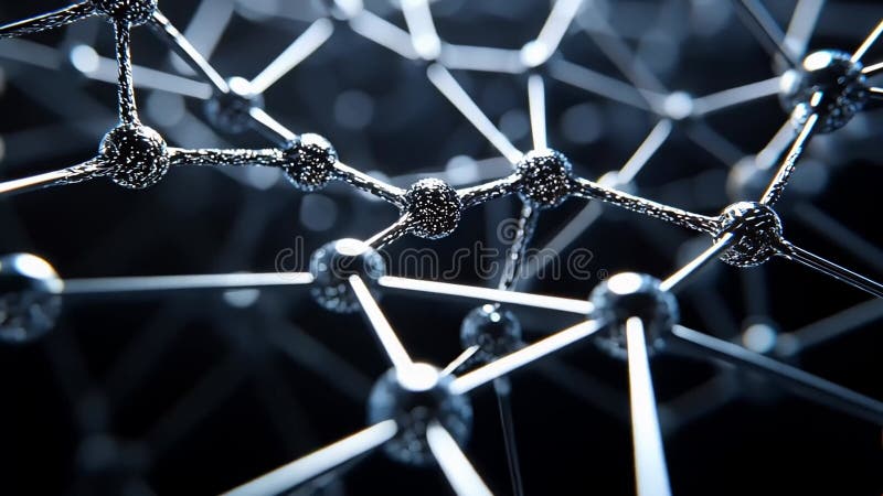 Metallic Molecular Structure Close Up; Generative AI Stock Video ...