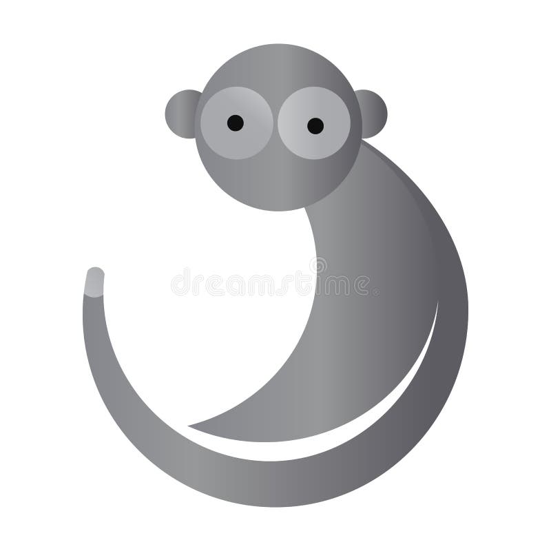 Metallic monkey logo stock vector. Illustration of grey - 136602946