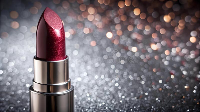 Metallic Mystique: Burgundy Lipstick with Metallic Shimmer Generative ... Metallic Mystique: Burgundy Lipstick with Metallic Shimmer Generative ...