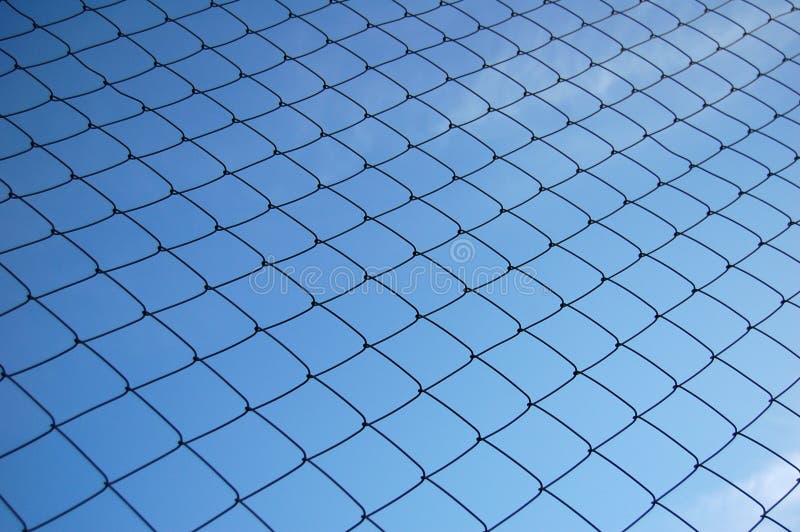 Metallic Net with Blue Sky Background Stock Image - Image of steel ...