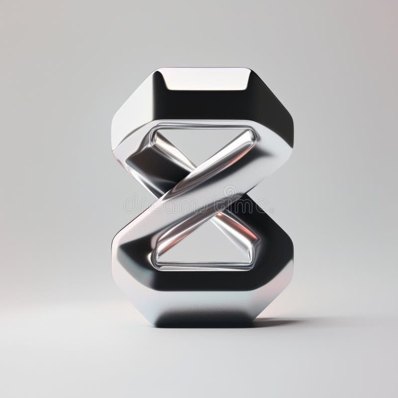 Modern Metallic Number Eight Art Sculpture Design Stock Photos - Free ...