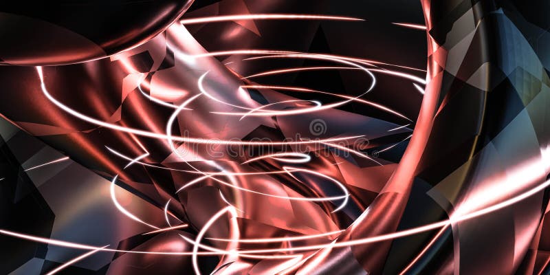 Metallic Object with Laser Lights 3d Render Illustration Stock ...