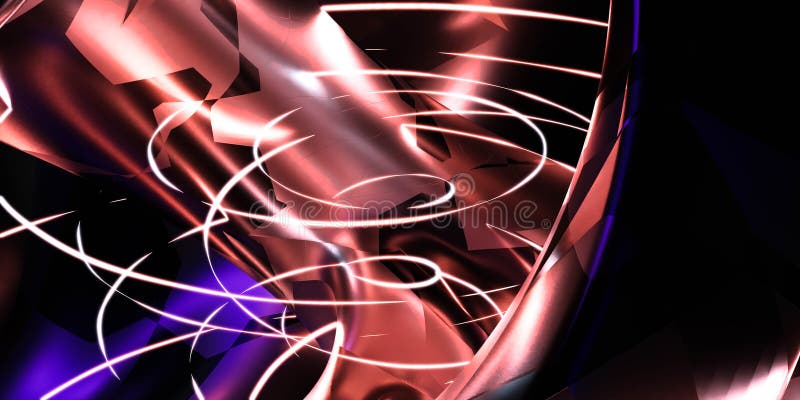 Metallic Object with Laser Lights 3d Render Illustration Stock ...