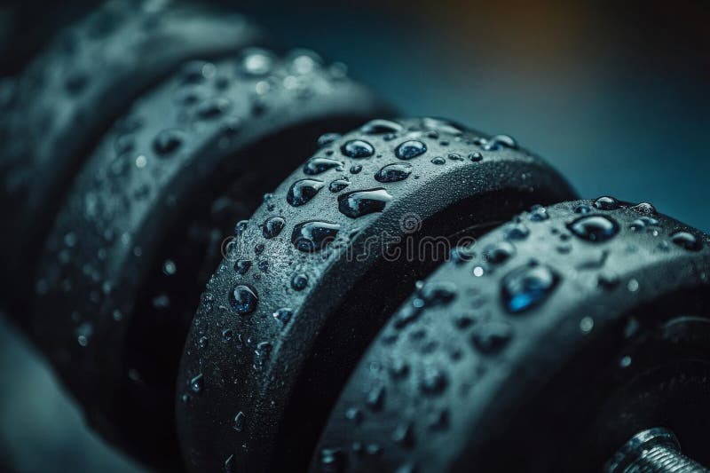 A Metallic Object with Water Droplets on Its Surface is Shown in Close ...