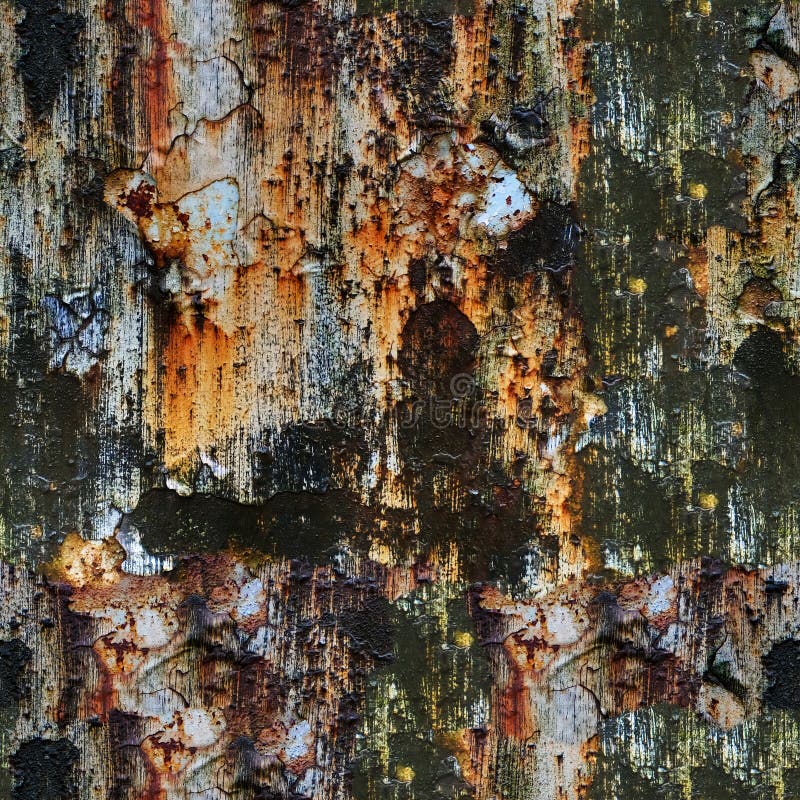 Metallic Old Wall with Rust. Grunge Texture Stock Photo - Image of ...