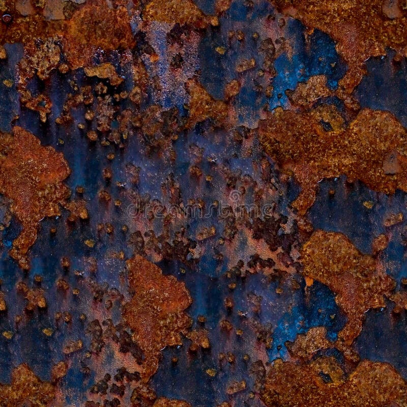 Metallic Old Wall with Rust. Grunge Texture Stock Image - Image of ...