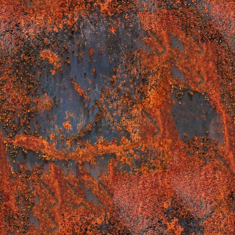 Metallic Old Wall with Rust. Grunge Texture Stock Photo - Image of ...